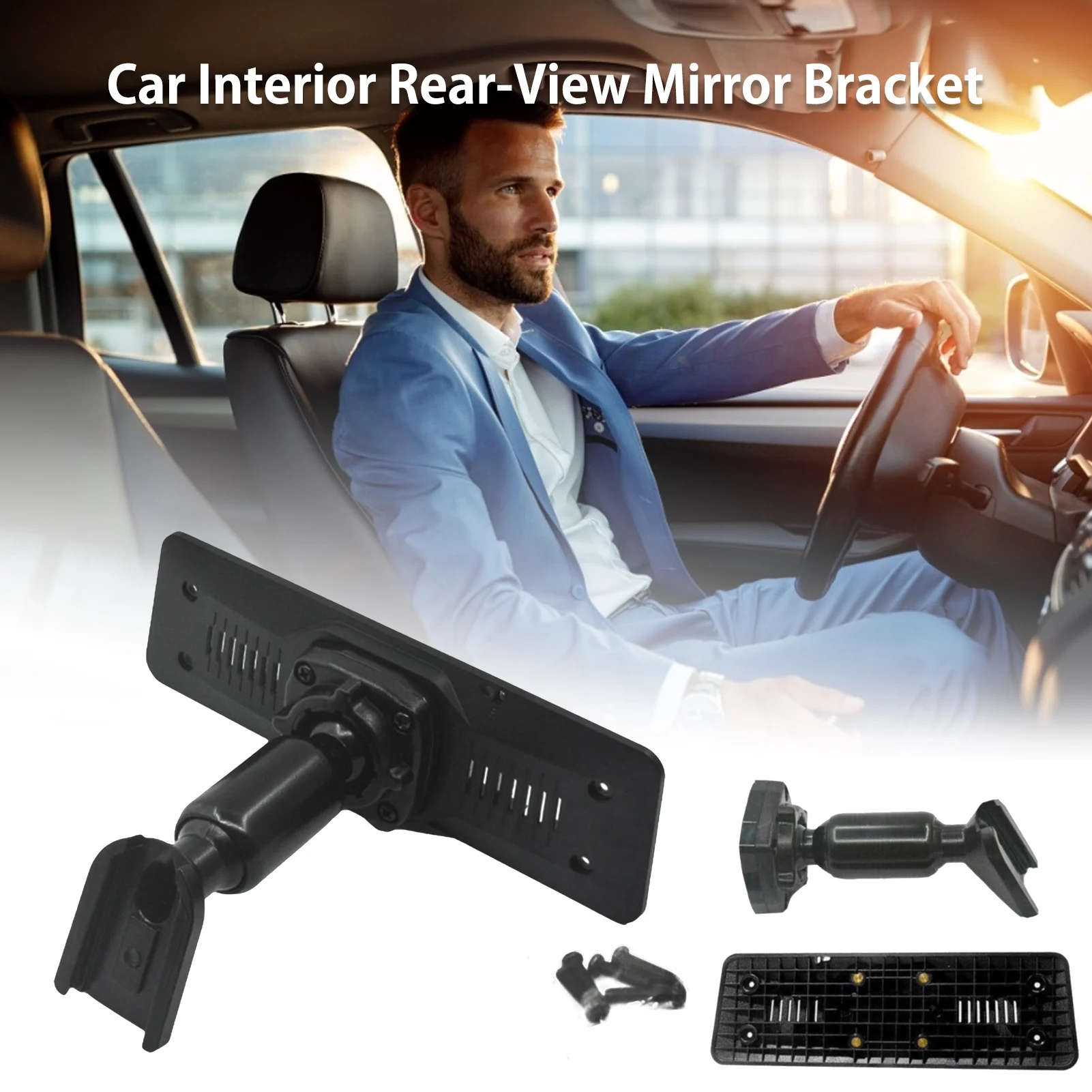 Car Rear View Mirror Back Plate Panel Interior Mirror Bracket Mounting ...