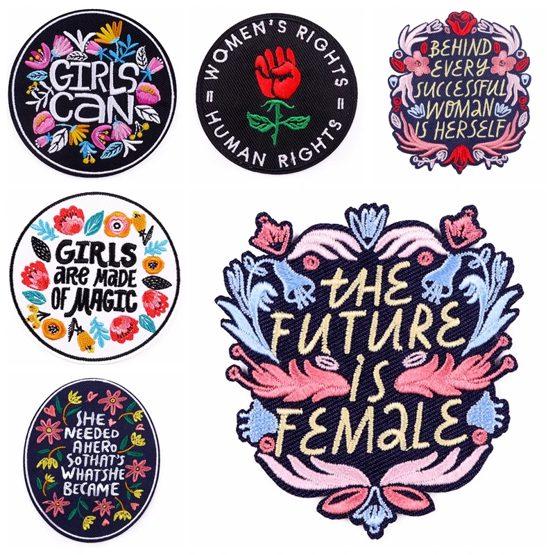Embroidered-Patch-Girl-Power-Patches-On-Clothes-Badges-On-Backpack ...