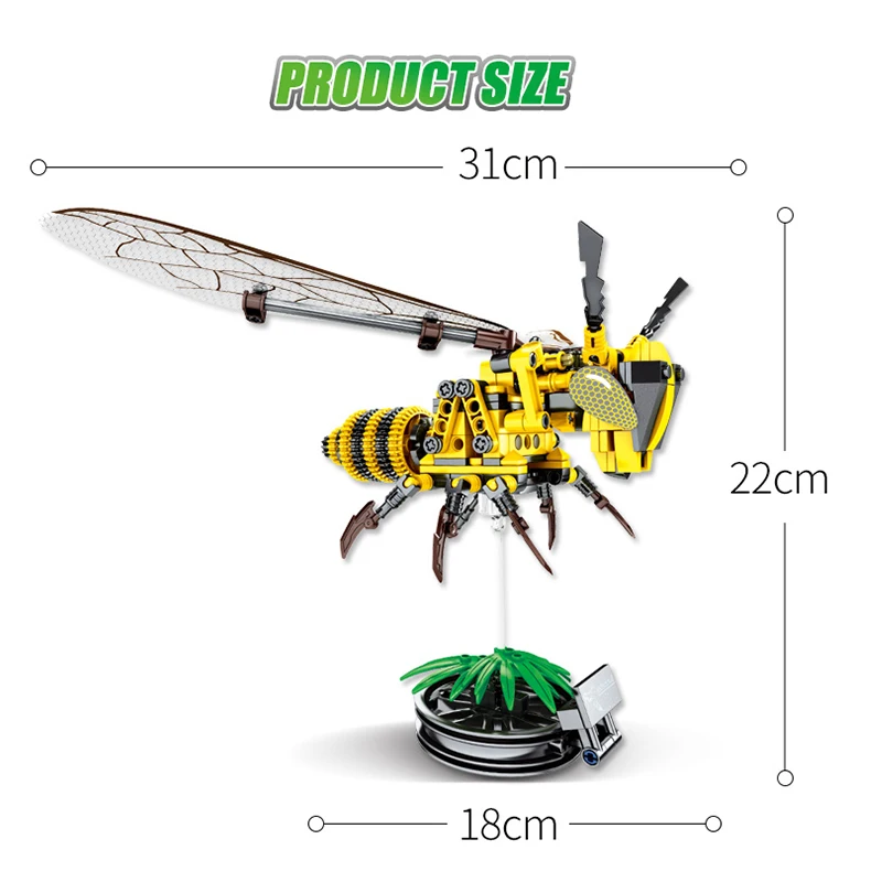 Creator Simulated Insect Butterfly Legoing Technic Bee Red Dragonfly ...