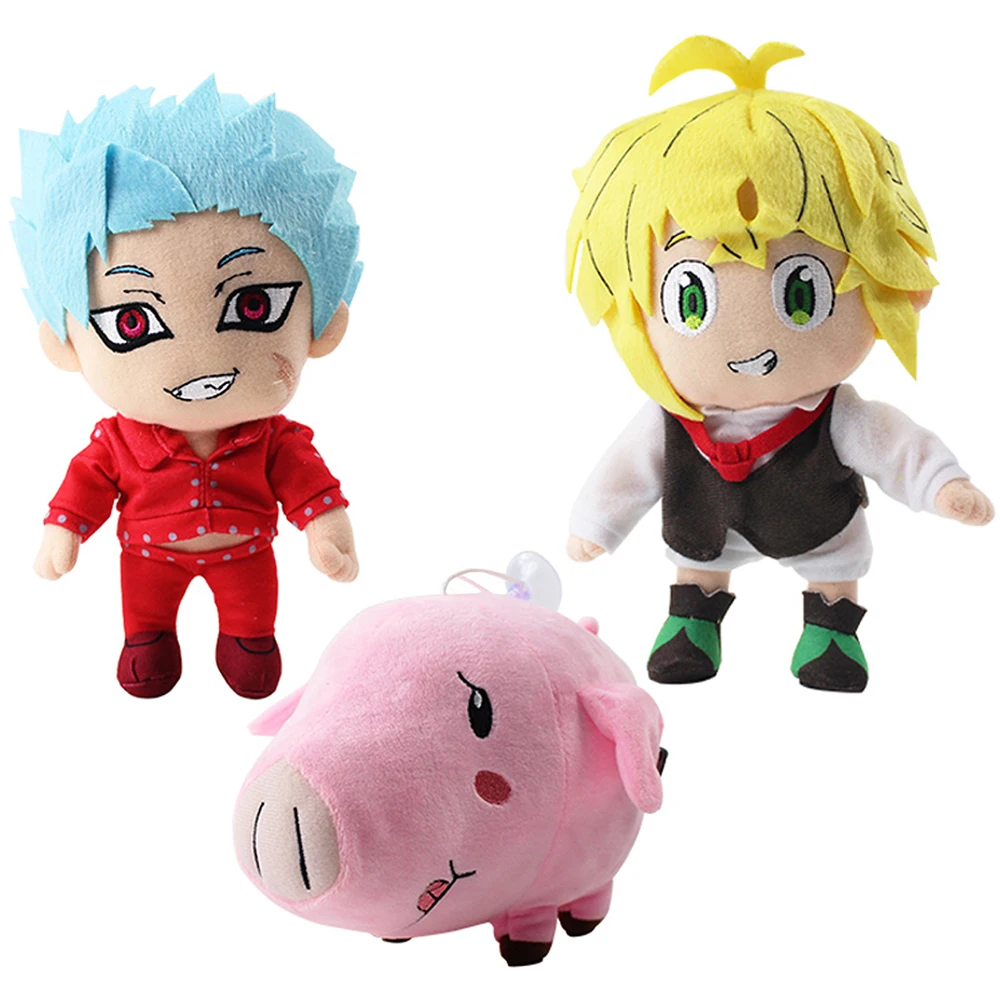 20-32cm The Seven Deadly Sins Anime Meliodas Ban Hawk Pink Pig Kawaii ...