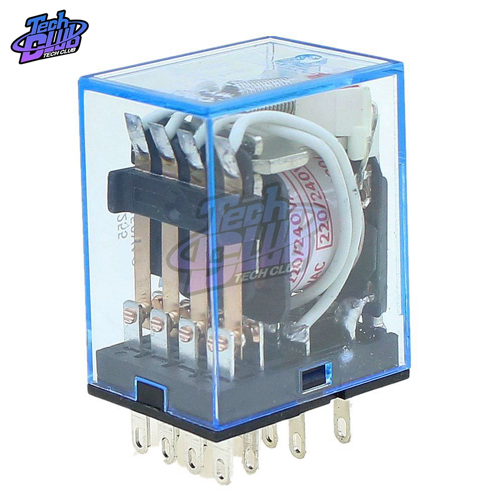1PCS LED MY4 General Purpose Relay 4pdt,14pins relais 12V 24V 110V 220V MY4NJ relay switch ...