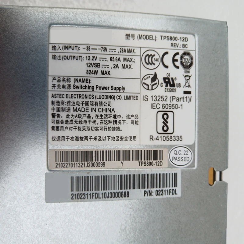 Original PSU For Huawei Tecal RH2285 V2 V3 800W Switching Power Supply ...