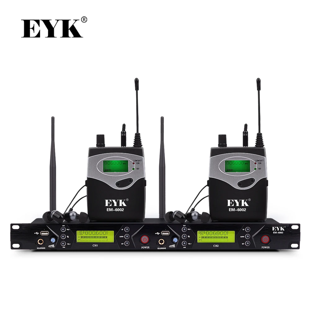 EYK EM-6002 Wireless In Ear Monitor System Professional Stage ...