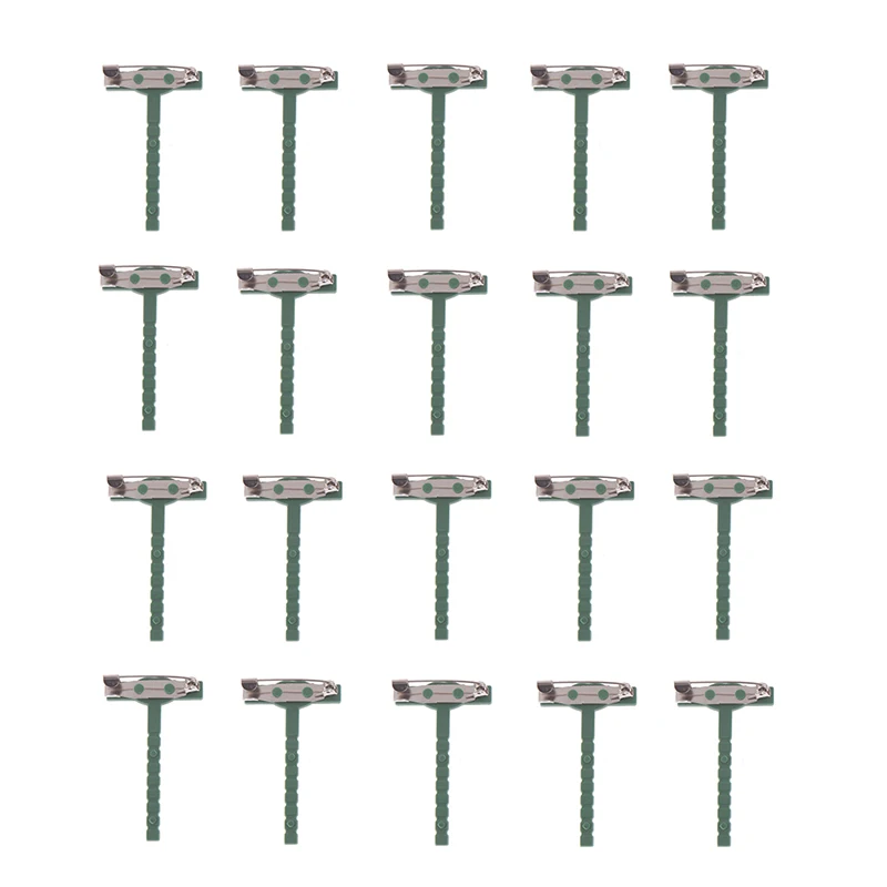 20pcs Fake Flower Brooch Pins Plastic Metal Brooches Unisex Shirt ...