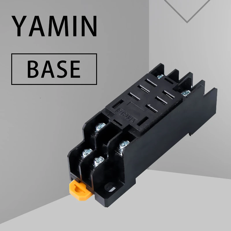 P58 8 Pin Terminal Relay Socket Base Black For Ptf08a Ptf08a-e Power ...