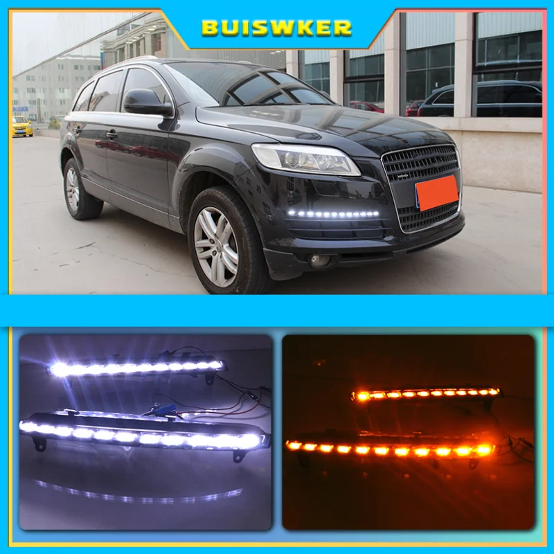 2Pcs-For-Audi-Q7-2006-2007-2008-2009-LED-DRL-Daytime-Running-Lights ...