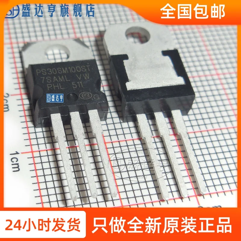 10Pcs/Lot STPS30SM100ST 30A 100V TO220 DIP Schottky Barrier Diode/ NEW ...