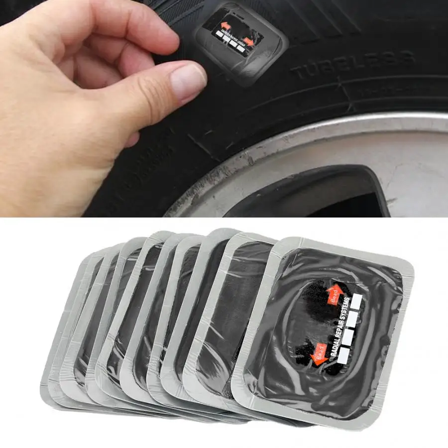 10Pcs 80*120mm Car Bicycle Natural Rubber Tire Tyre Puncture Repair ...