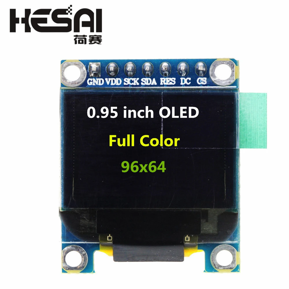 풀 컬러 OLED 디스플레이 모듈, SPI 병렬 인터페이스, SSD1331 컨트롤러, 7 핀, 96x64 해상도, 0.95 인치| | - AliExpress