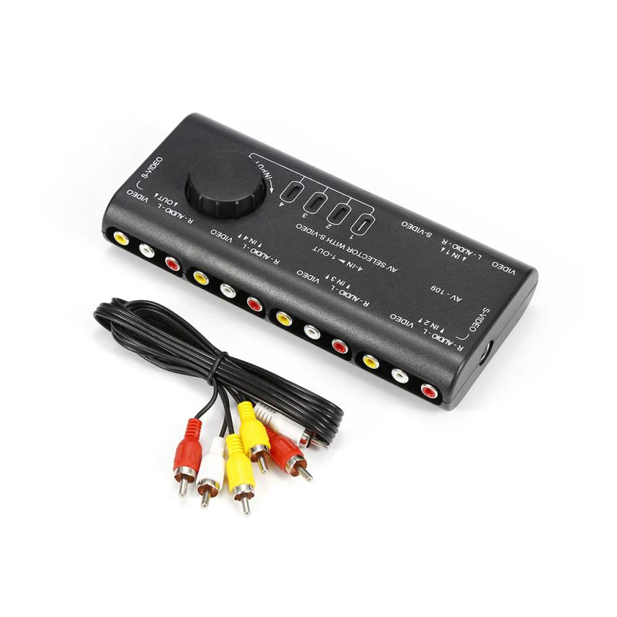 4-In-1-Out-AV-RCA-Switch-Box-AV-Audio-Video-Signal-Switcher-Splitter-4 ...