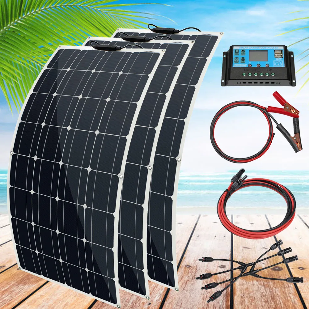 12v 100w 200w 300w High Efficiency Monocrystalline Solar Cell Flexible ...