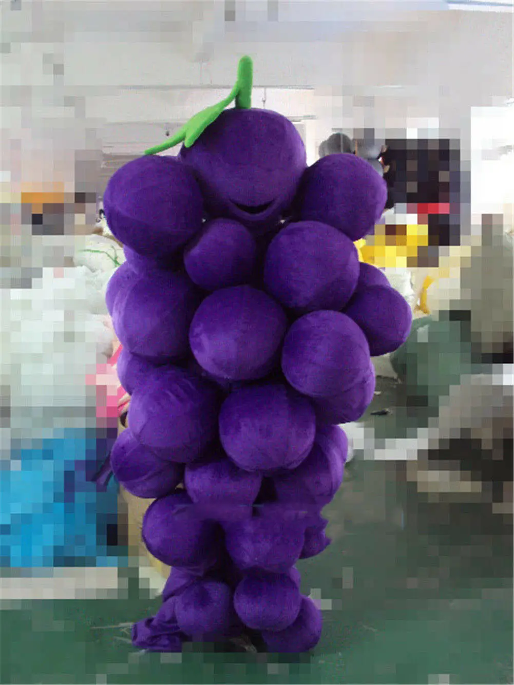 Purple Grape Fruit Mascot Costumes Cosplay Character Fancy Dress Adults ...