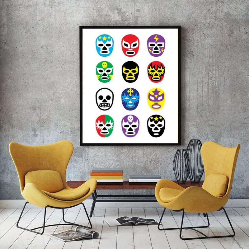 Lucha Libre Mask Poster