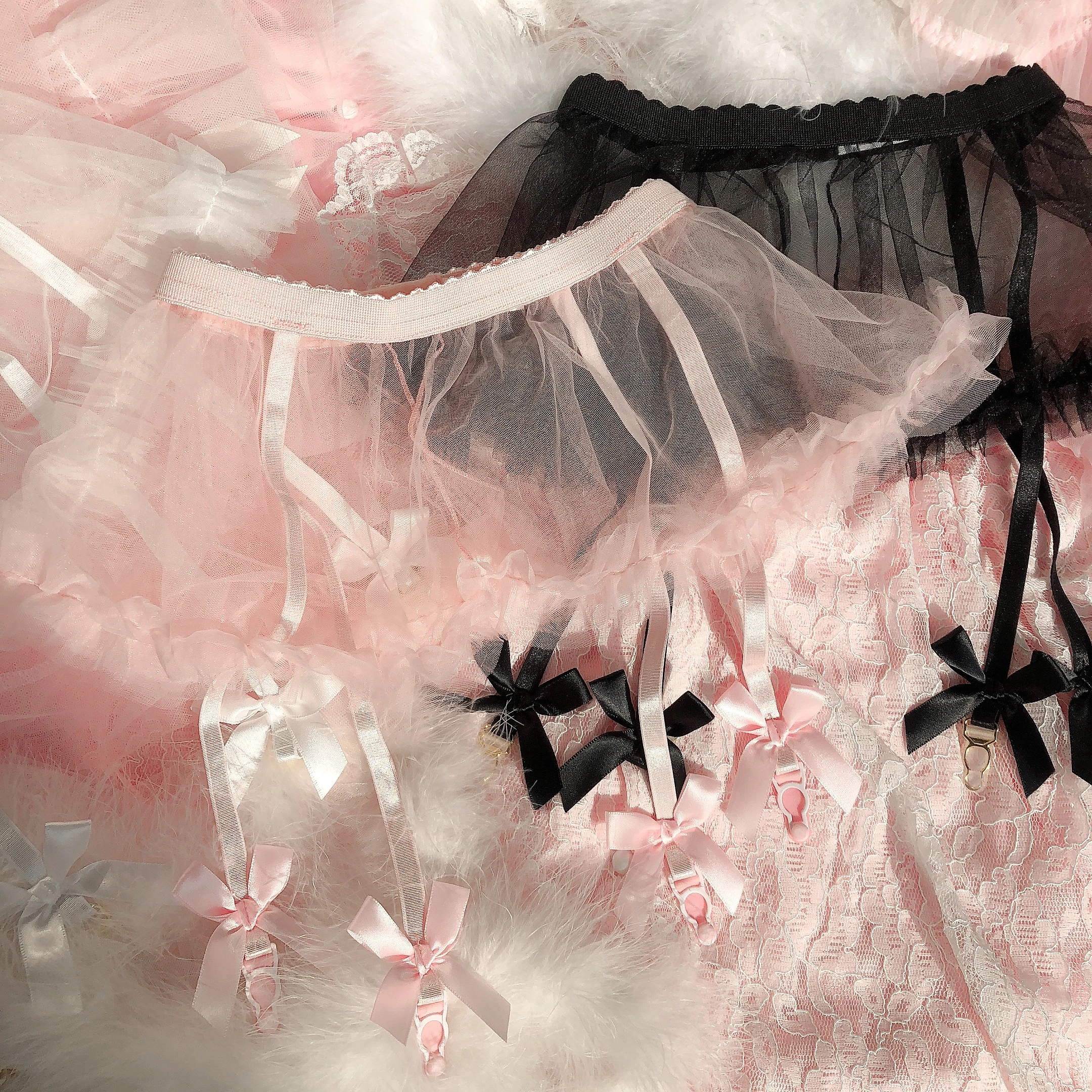 Gauze Garter Belt | Lace Garter Belt | Gauze Stockings | Lace Stockings ...