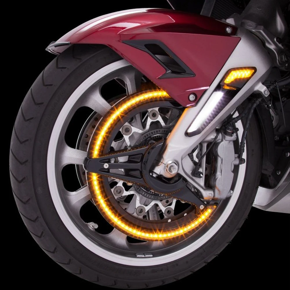 New-GL1800-Motorcycle-LED-Rotor-Covers-Fork-Mounted-NAV-Lights-For ...