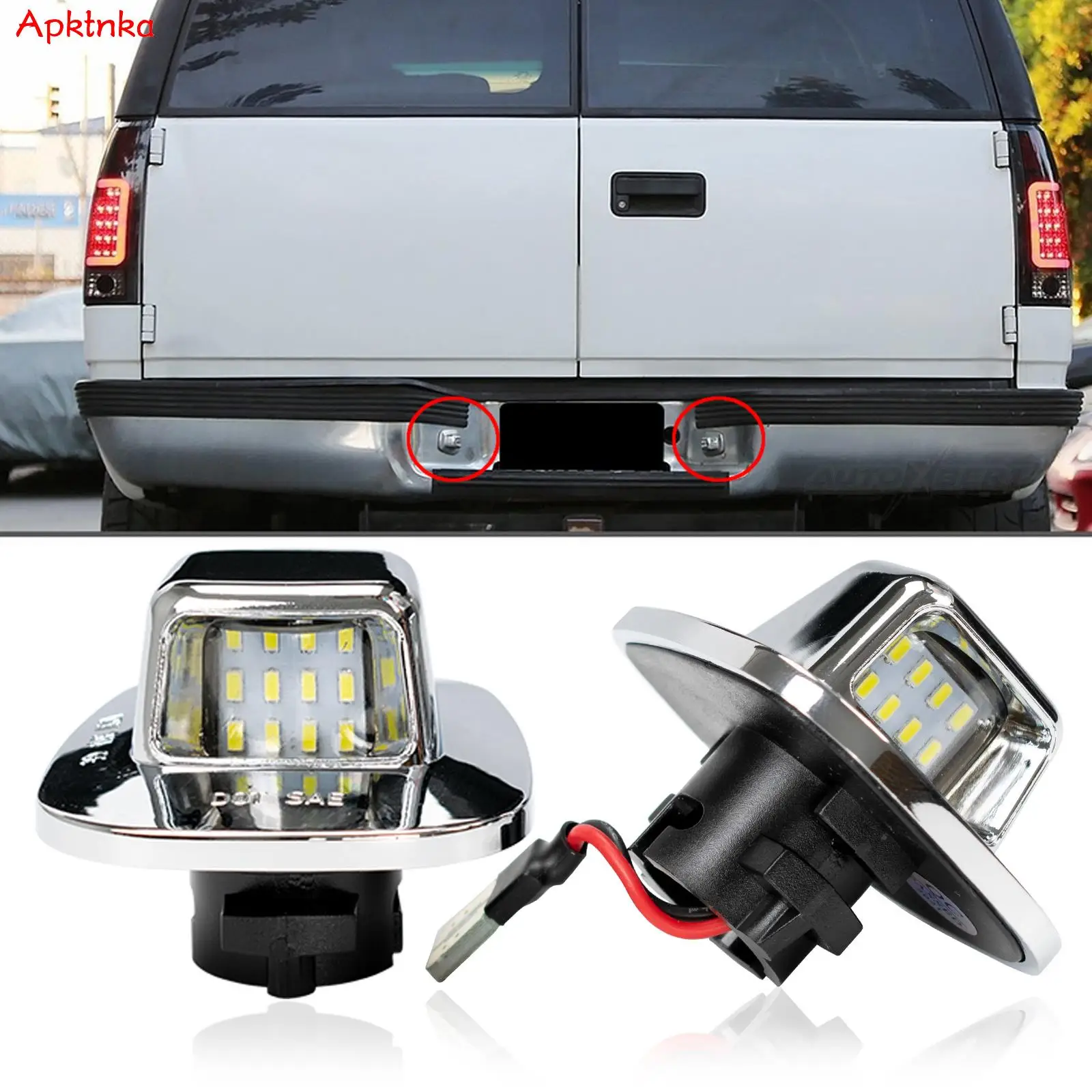 LED-License-Number-Plate-Light-Lamp-Assembly-For-Chevy-C-K1500-2500 ...