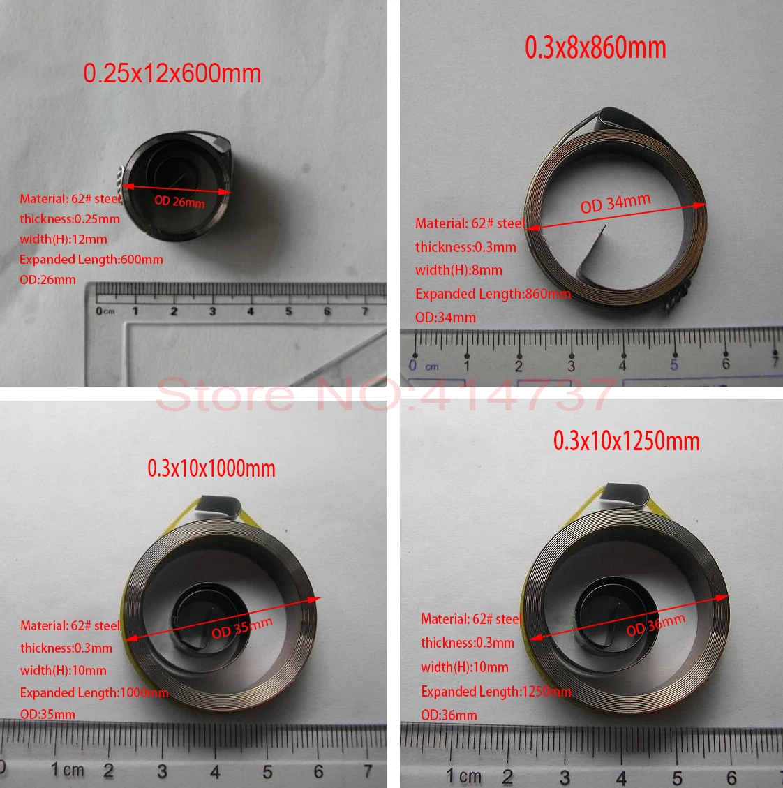 S-shaped spring coil spring Thick 0.2-0.6mm width 4-12mm Spiral Flat ...