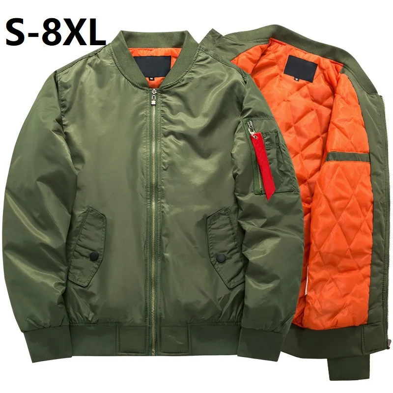 Autumn Winter Mens Casual Jacket Coat Men Pilot Bomber Jacket Male Plus ...