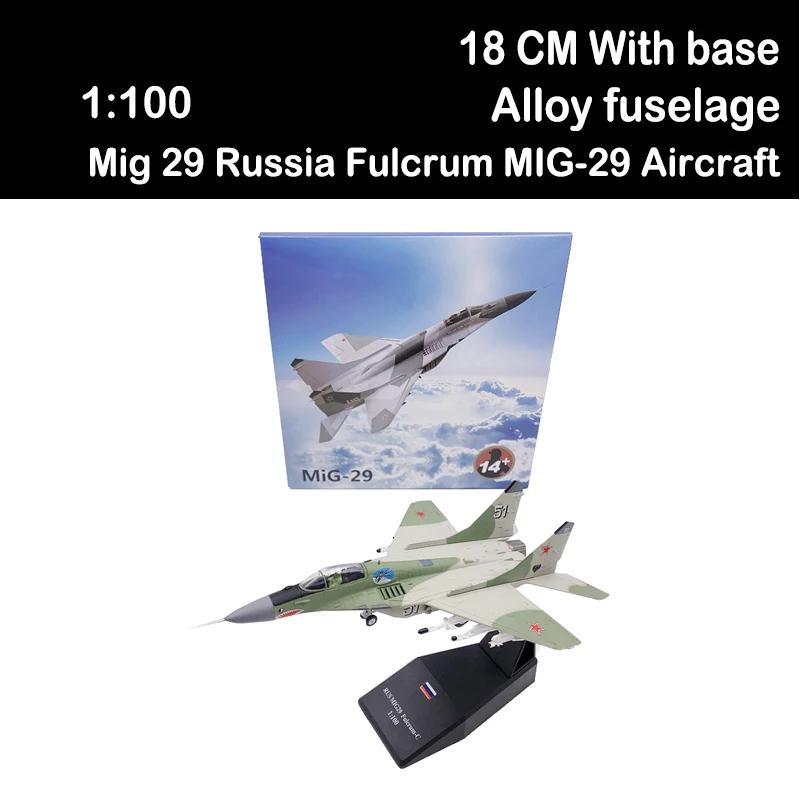 Mig 29 Model Toy 1/100 Scale Russia Fulcrum Mig-29 Aircraft Airplane ...
