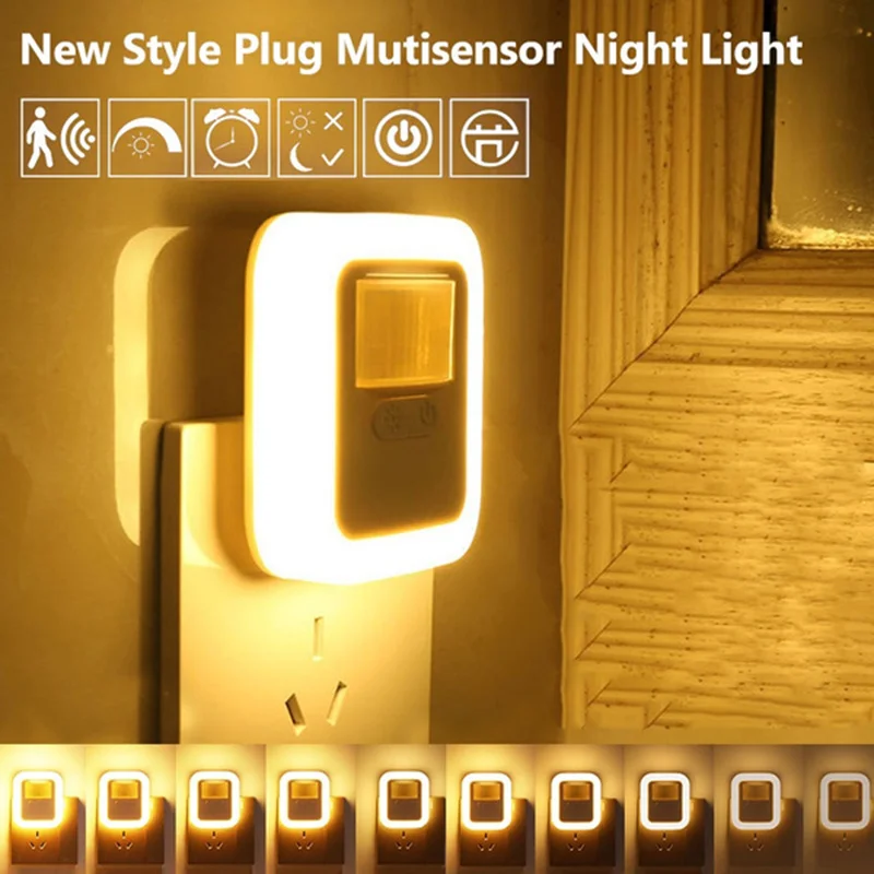 Led Motion Sound Sensor Night Light Bedroom Decor Lamp Home Staircase ...