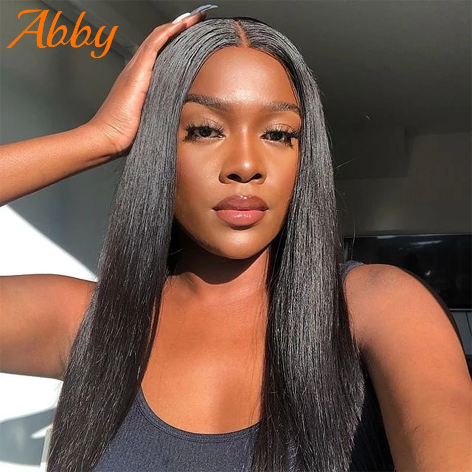 ABBY Straight Lace Closure Wig Brazilian 4*4*1 T Part Lace Closure Wigs ...