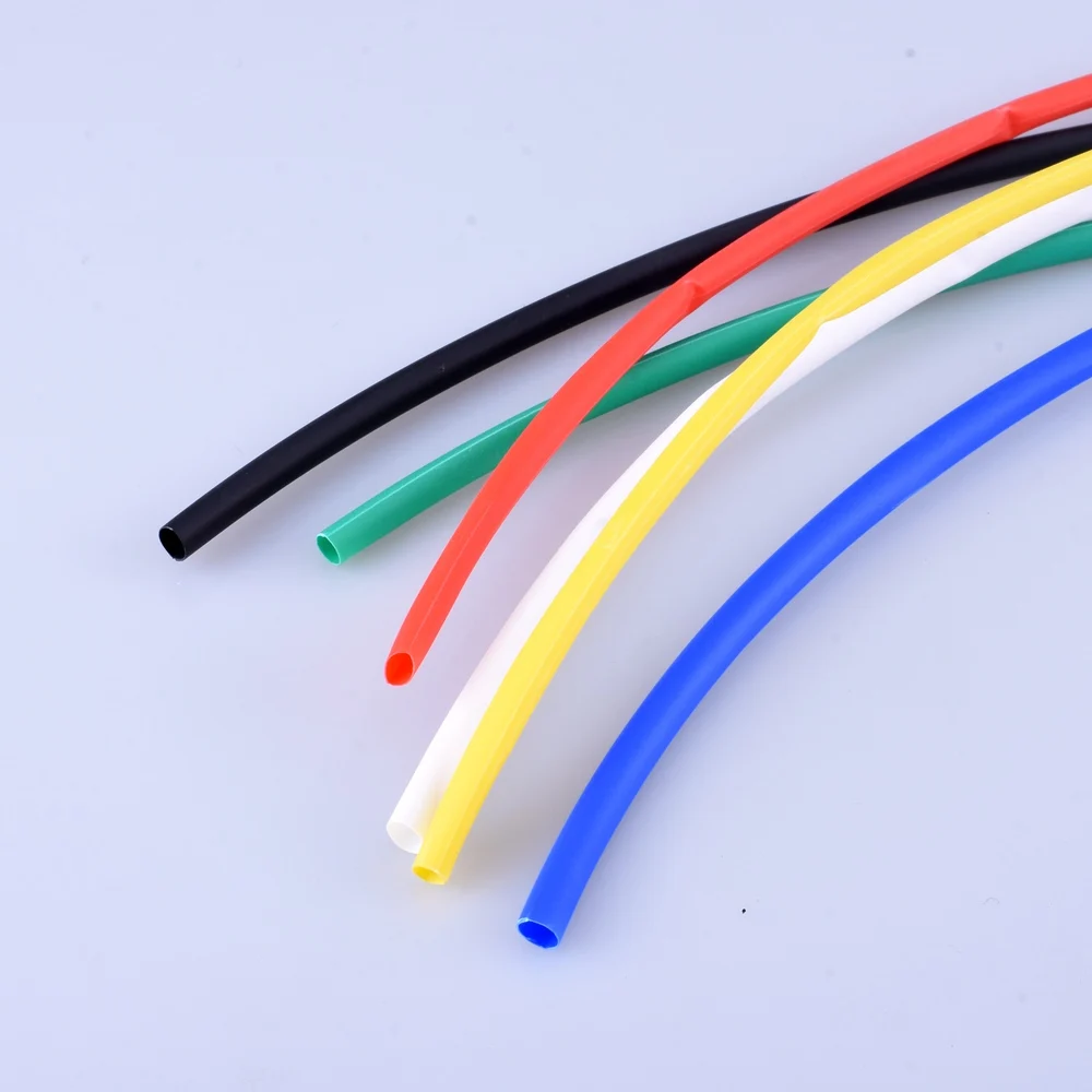 Tube thermorétractable,5 M-lot Rouge,bleu,noir,jaune,blanc,vert ...