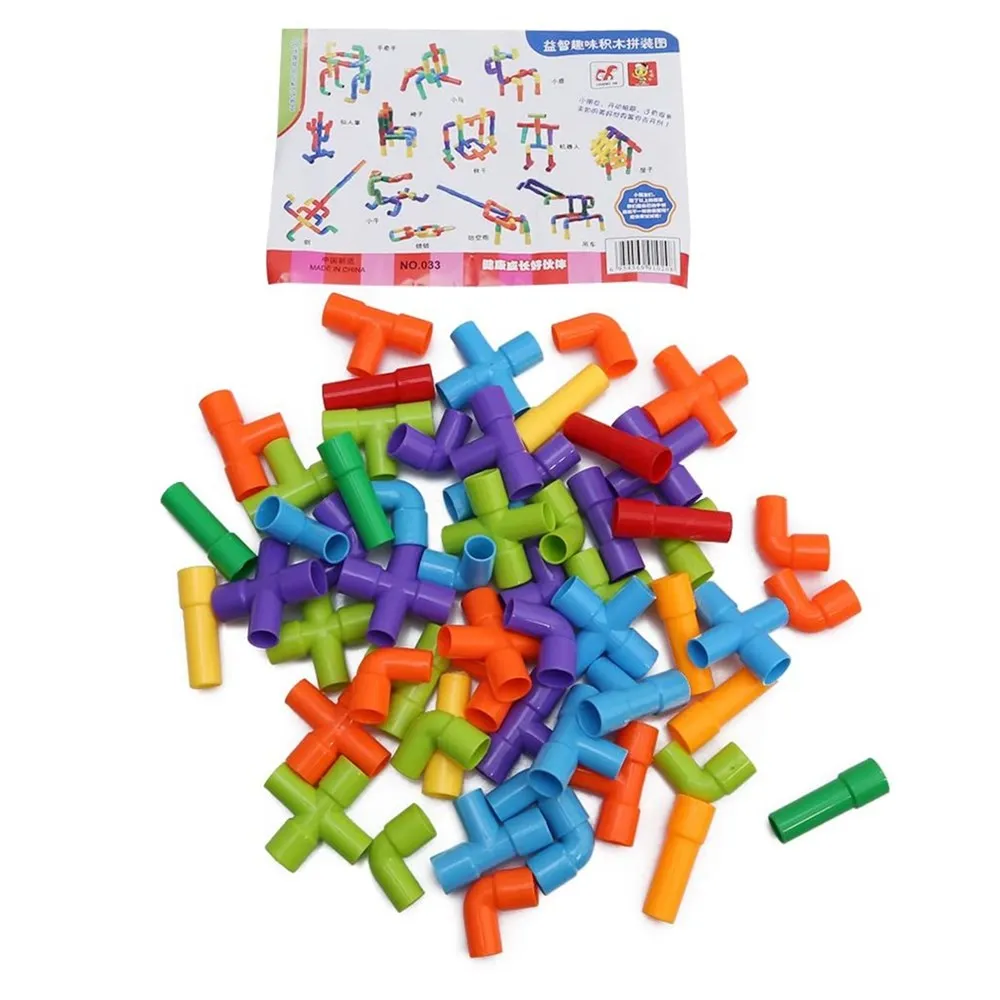 60Pcs-Puzzle-Assembling-Interlocking-Set-Children-Educational-Plastic ...