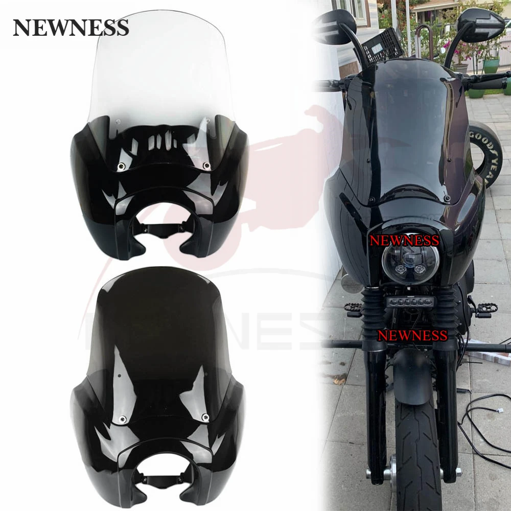 Motorcycle Headlight 15" Windshield Front Fairing Cover Hardware Kit ...