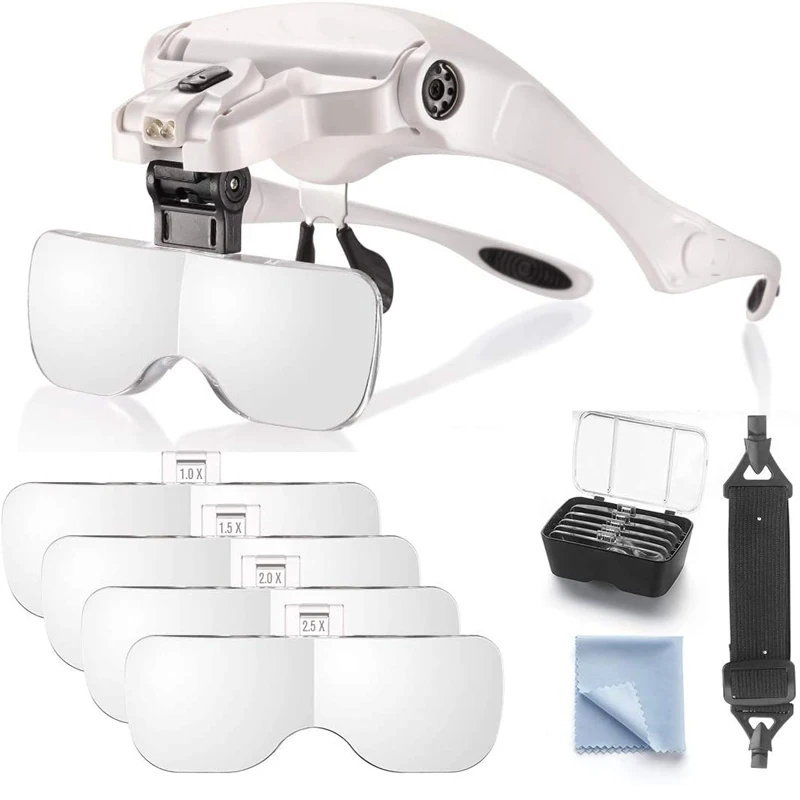 Head-With-Magnifying-Glasses-With-Led-Light-Head-Mounted-Magnifying ...