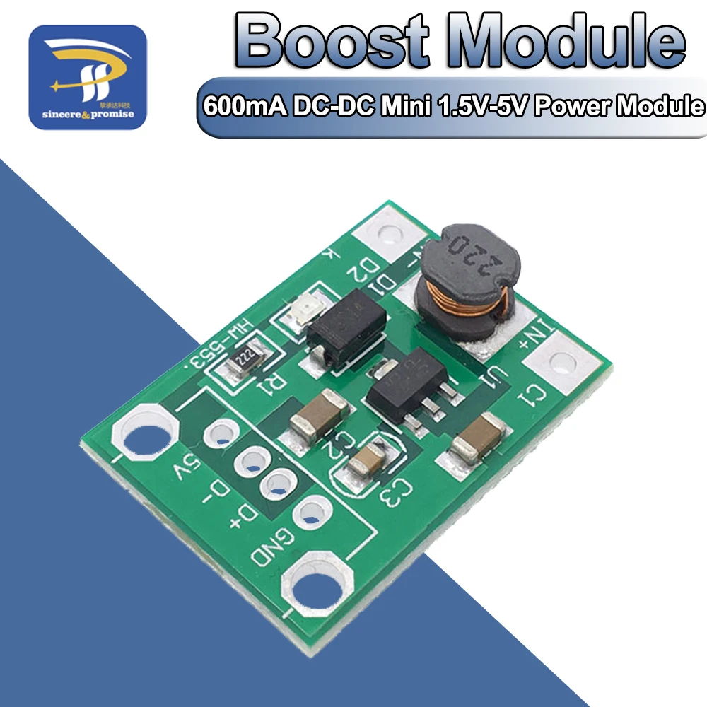 600mA DC DC Mini Step Up Power Module 1 5V To 5V Boost Converter For ...