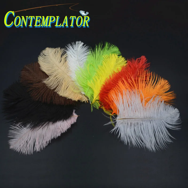 10pcs-10Colors-Ostrich-Feather-Plumes-Tying-Big-Intruder-style-Flies ...