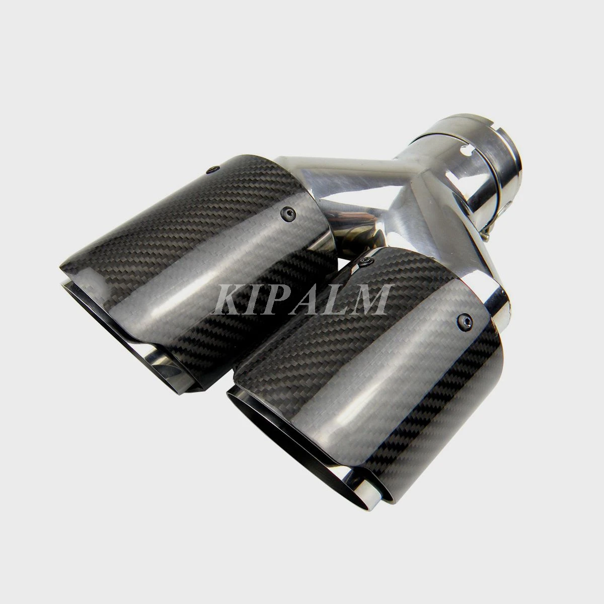 범용 자동차 듀얼 배기 팁 스트레이트 에지 광택 탄소 섬유 스테인레스 스틸 더블 엔드 파이프 자동차 액세서리머플러 Aliexpress