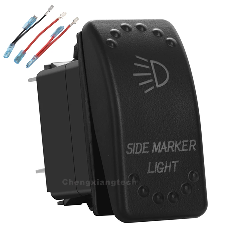 Side Marker Light Blue Led 5Pin On/Off 20A/12V 10A/24V SPST Rocker ...