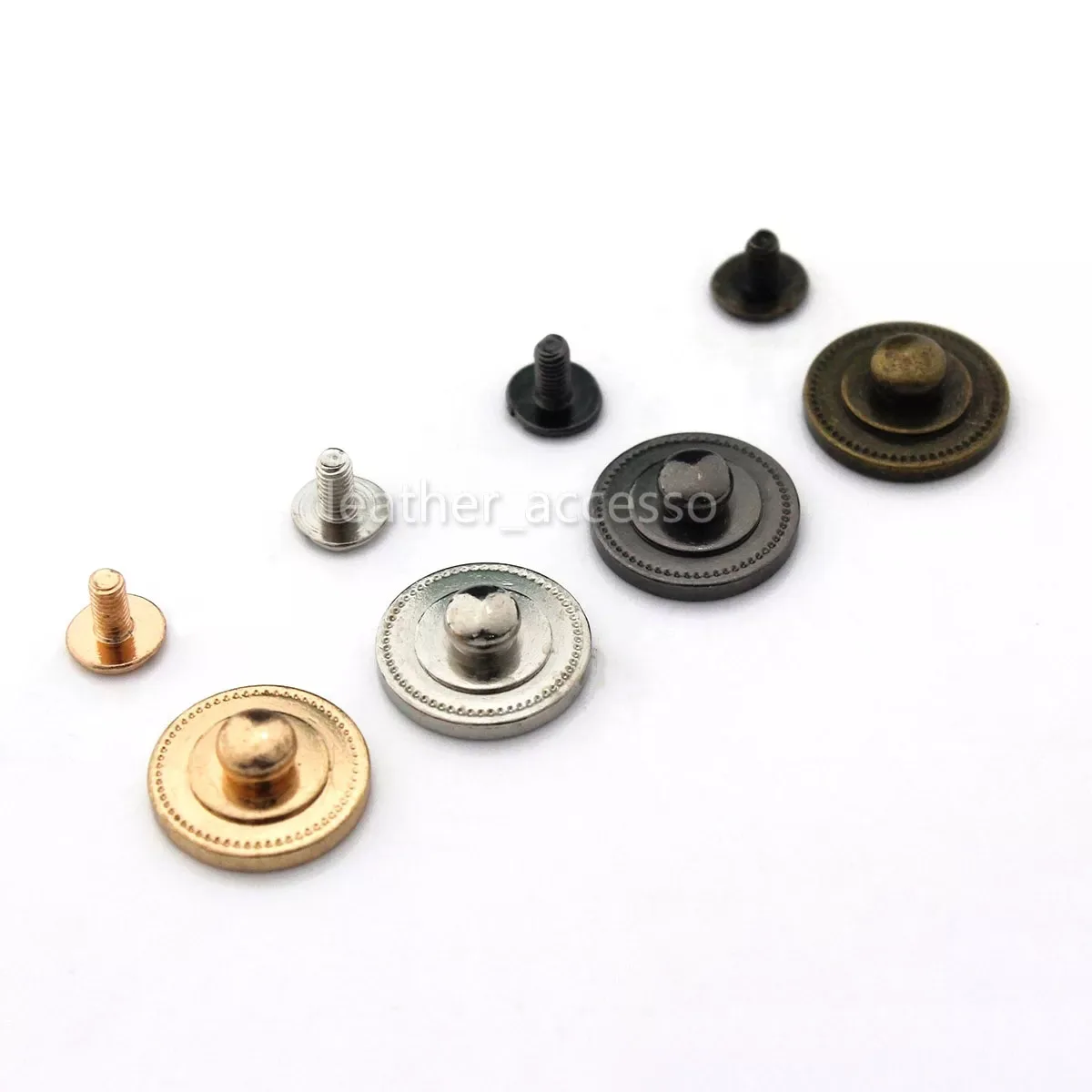 Remaches traseros de tornillo de latón para bolso, tachuelas de Base y ...