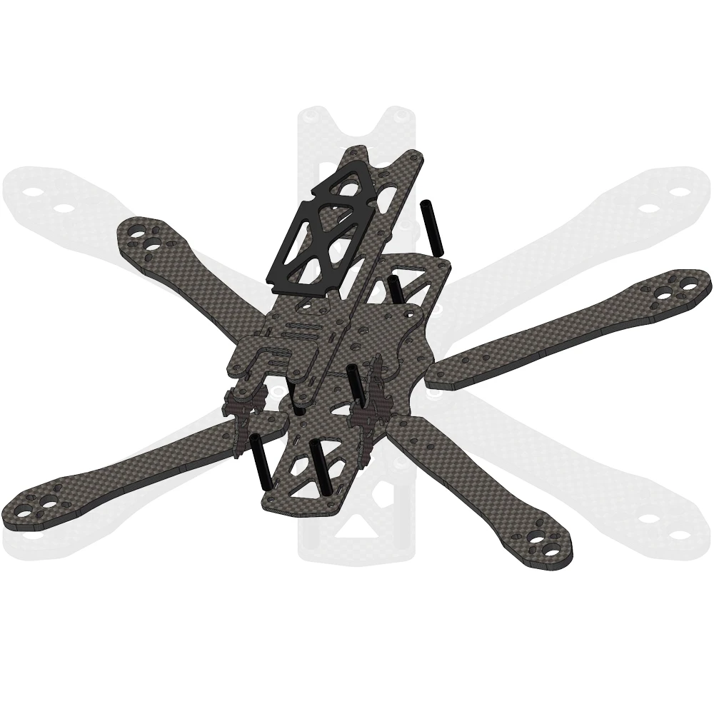 Aluminum Arm Upper Plate Bottom Plate | Alien Fpv Frame Parts ...