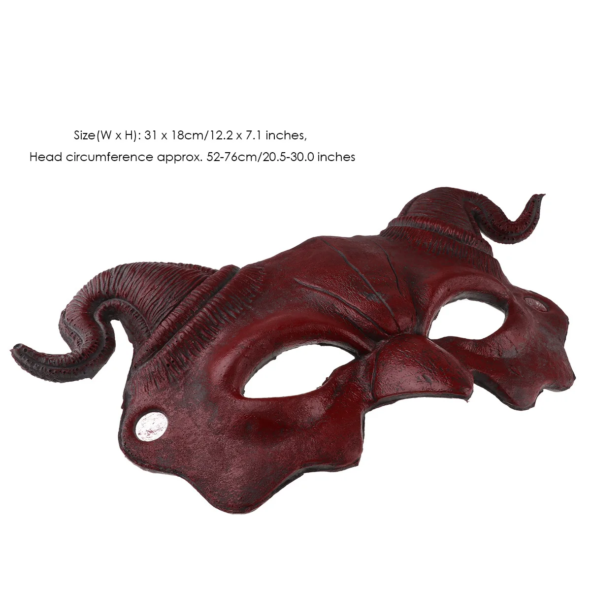 Men Japanese Rave Masks 3D Realistic Demon Goat Man Half Face Mask Male ...