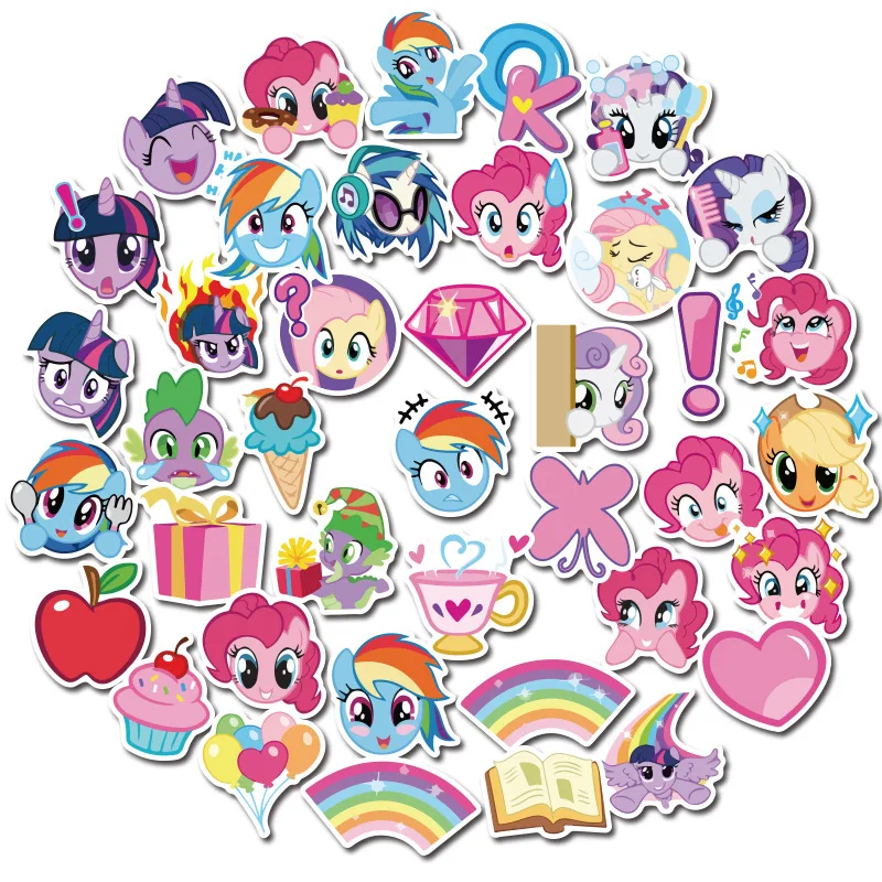 40Pcs-Cartoon-Pony-Stickers-Bag-Cute-Stickers-Child-Traditional-Toys ...
