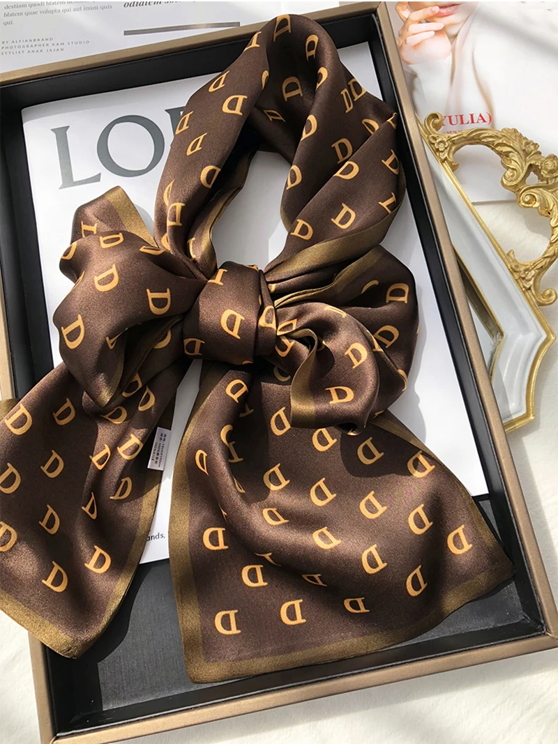 2021 Spring Korean Version Of All-match Women Scarf Silk Hand-feel ...