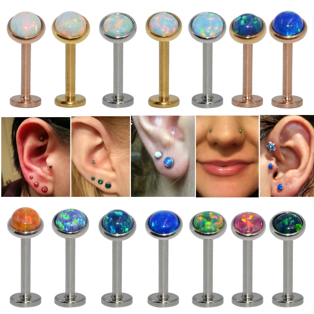 1Pcs-16g-Internal-Thread-Opal-Stone-Labret-Monroe-Lip-Stud-Ring-Opal ...