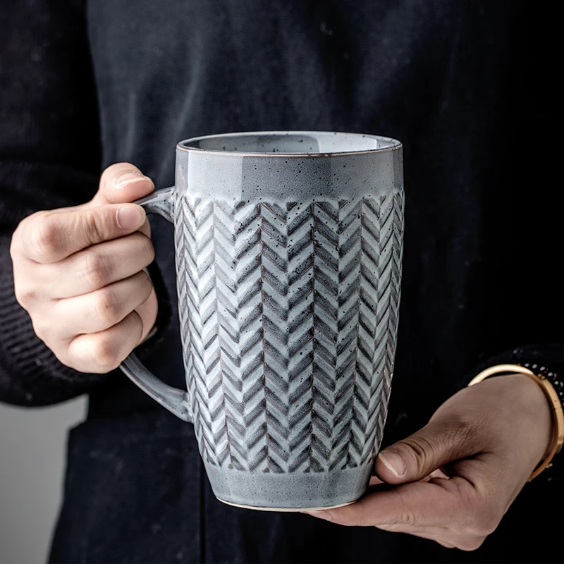 600ml Europe Retro Ceramic Mug Coffee Creative Office Office Tea Drink ...