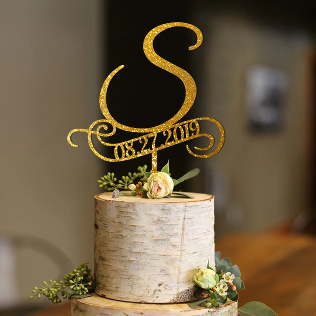 Monogram Wedding Cake Toppers C