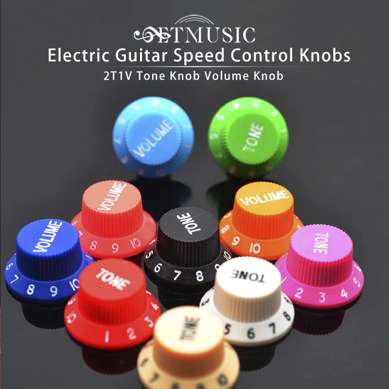 3pcs Guitar Speed Control Knobs 1 Volume 2 Tone For Stratocaster Strat ...