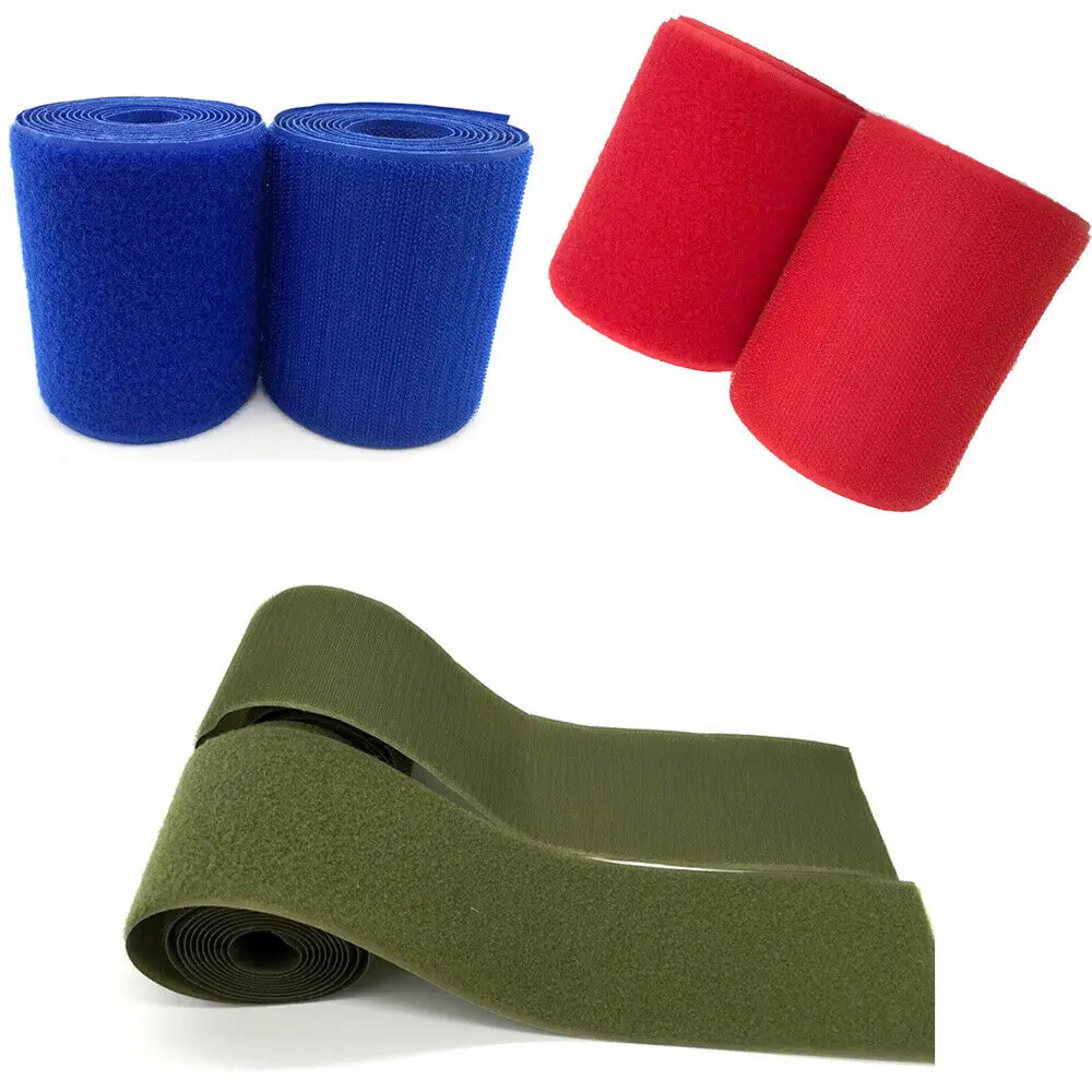 10cm Width * 2m Length Sew on Hook and Loop Fastener Tape Army Green ...
