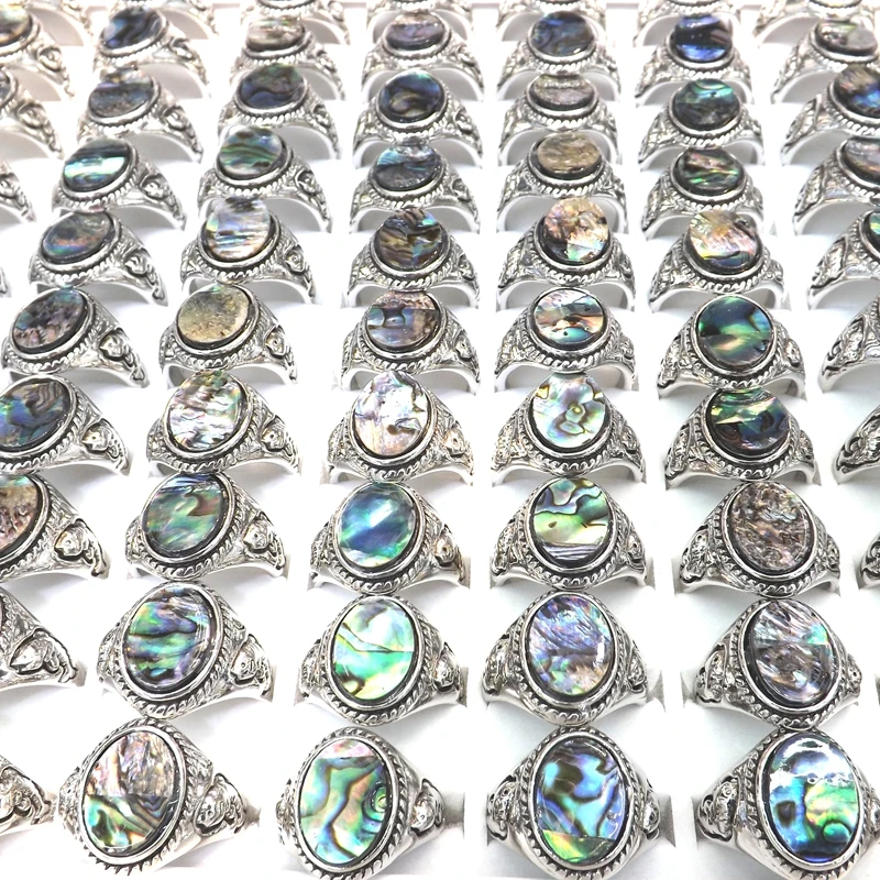 Abalone Shell Rings Jewelry | Ring Natural Abalone Shell | Abalone ...