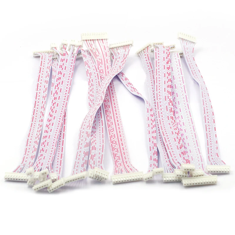 20pcs/Lot 20cm XH Red White Ribbon Cable Dual Head Same Direction XH2 ...