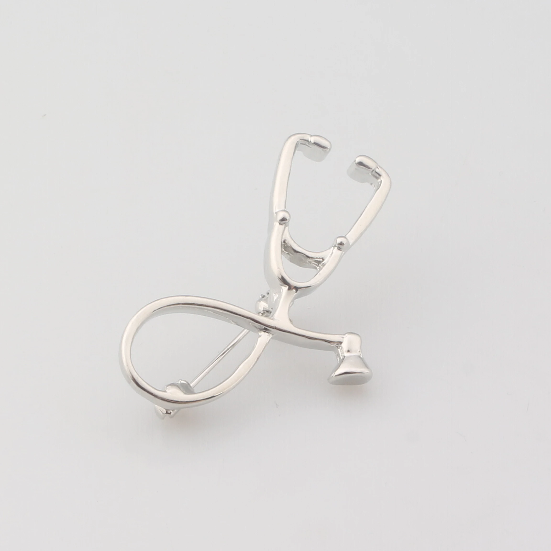Gold Silver Stethoscope Brooch Pins Nurse Jewelry Medical Jewelry ...