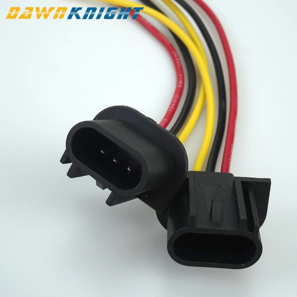 2pcs H13 Bulb Male Femail Connector Headlight Connector Fog Light Plug ...