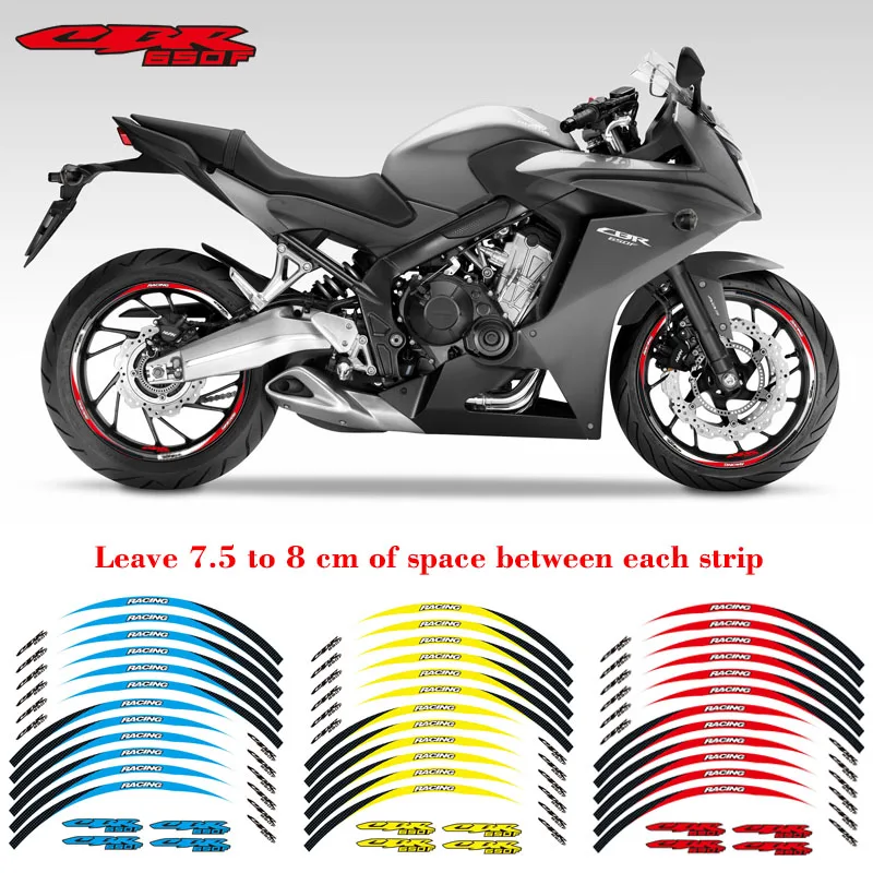 New High Quality 12 Pcs Fit Motorcycle Wheel Sticker Stripe Reflective ...