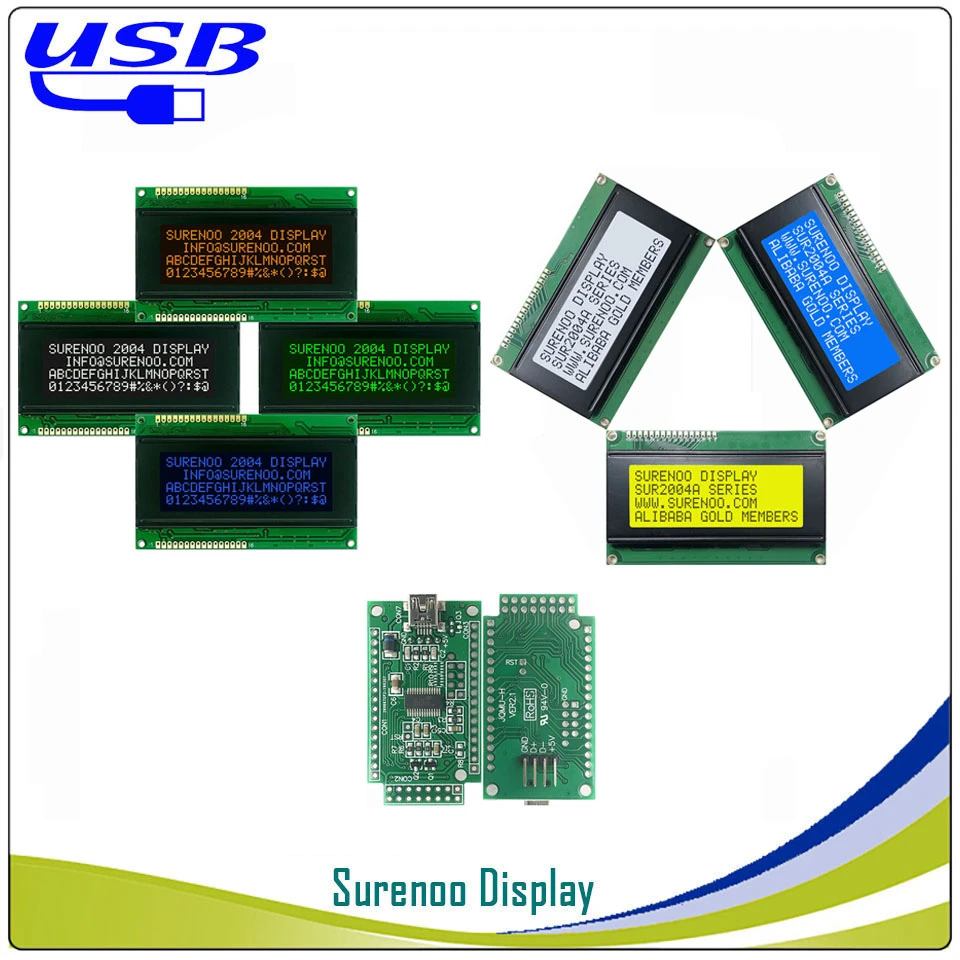 Lcd2usb Usb 204 20x4 2004 Character Lcd Module Display Screen Panel ...