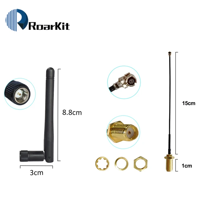 2.4GHz 3dBi WiFi 2.4g Antenna Aerial Wireless Router+ 17cm PCI U.FL IPX ...